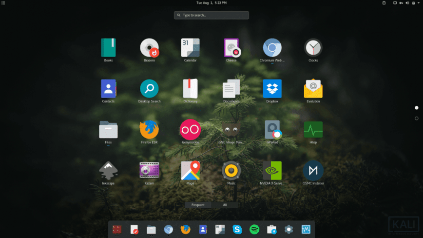 Kali Linux non-root and no pen-test tools install w/ screenshots