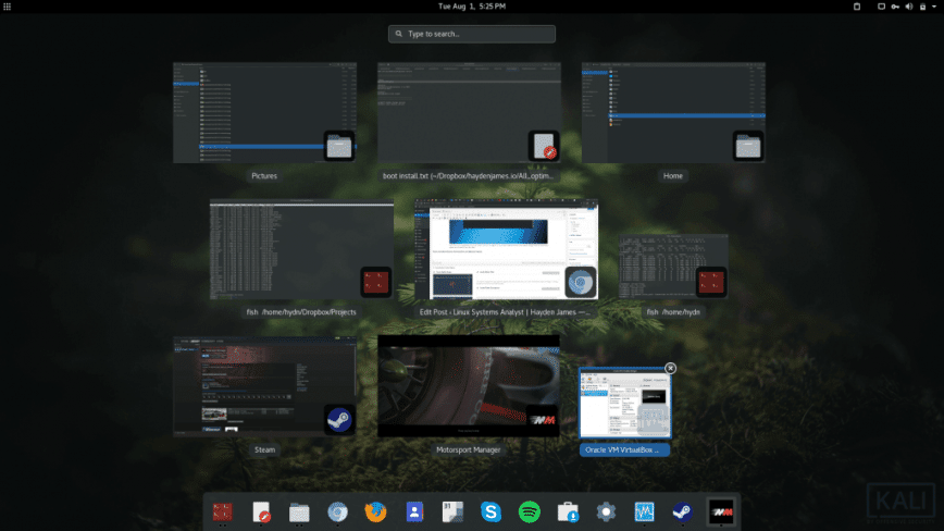 Kali Linux non-root and no pen-test tools install w/ screenshots