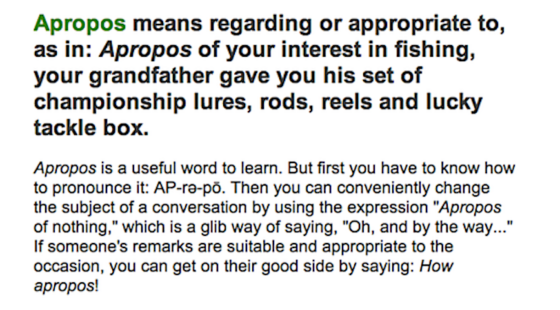apropos command in Linux /w examples.