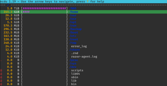 Ncdu Command in Linux: Disk Usage Analysis with Examples
