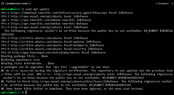 How to fix GPG NO_PUBKEY Error: "The following signatures couldn't be..."